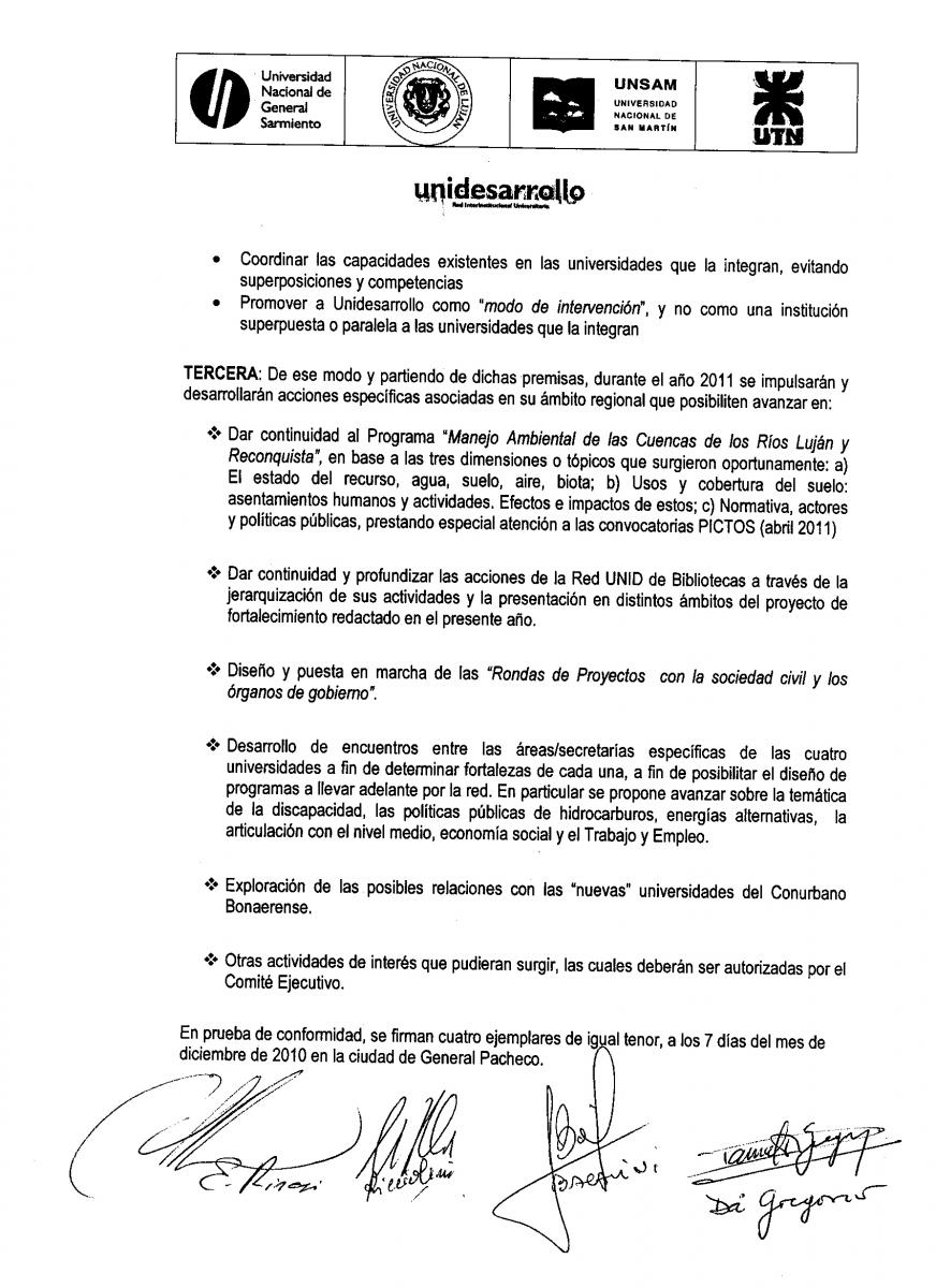 Actas Complementarias | Unidesarrollo